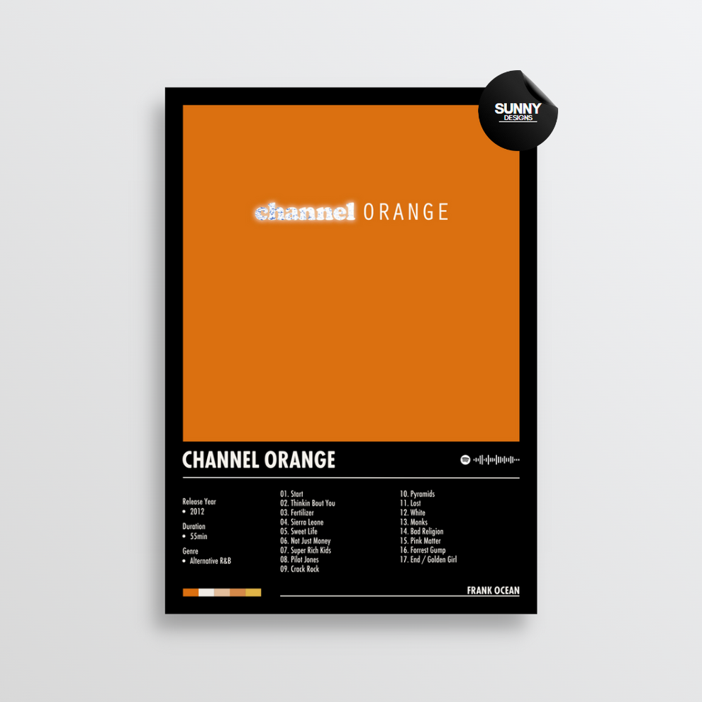 Frank Ocean - channel ORANGE | Album Cover Poster – Sunny Designs Posters