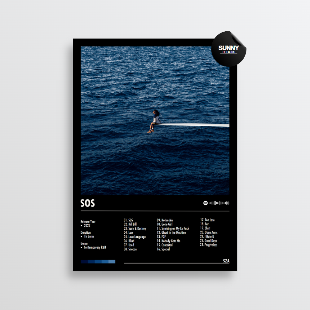 SZA - SOS | Album Cover Poster – Sunny Designs Posters