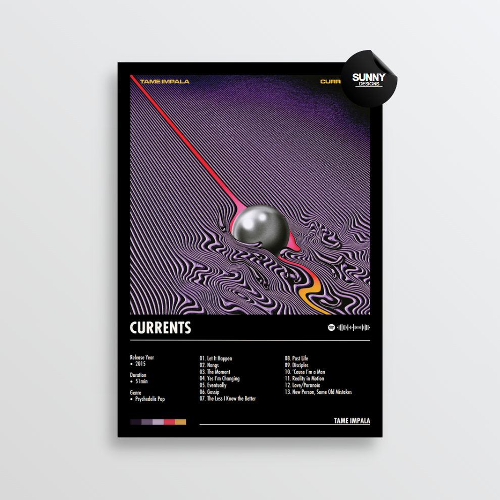 Tame Impala - Currents | Album Cover Poster – Sunny Designs Posters