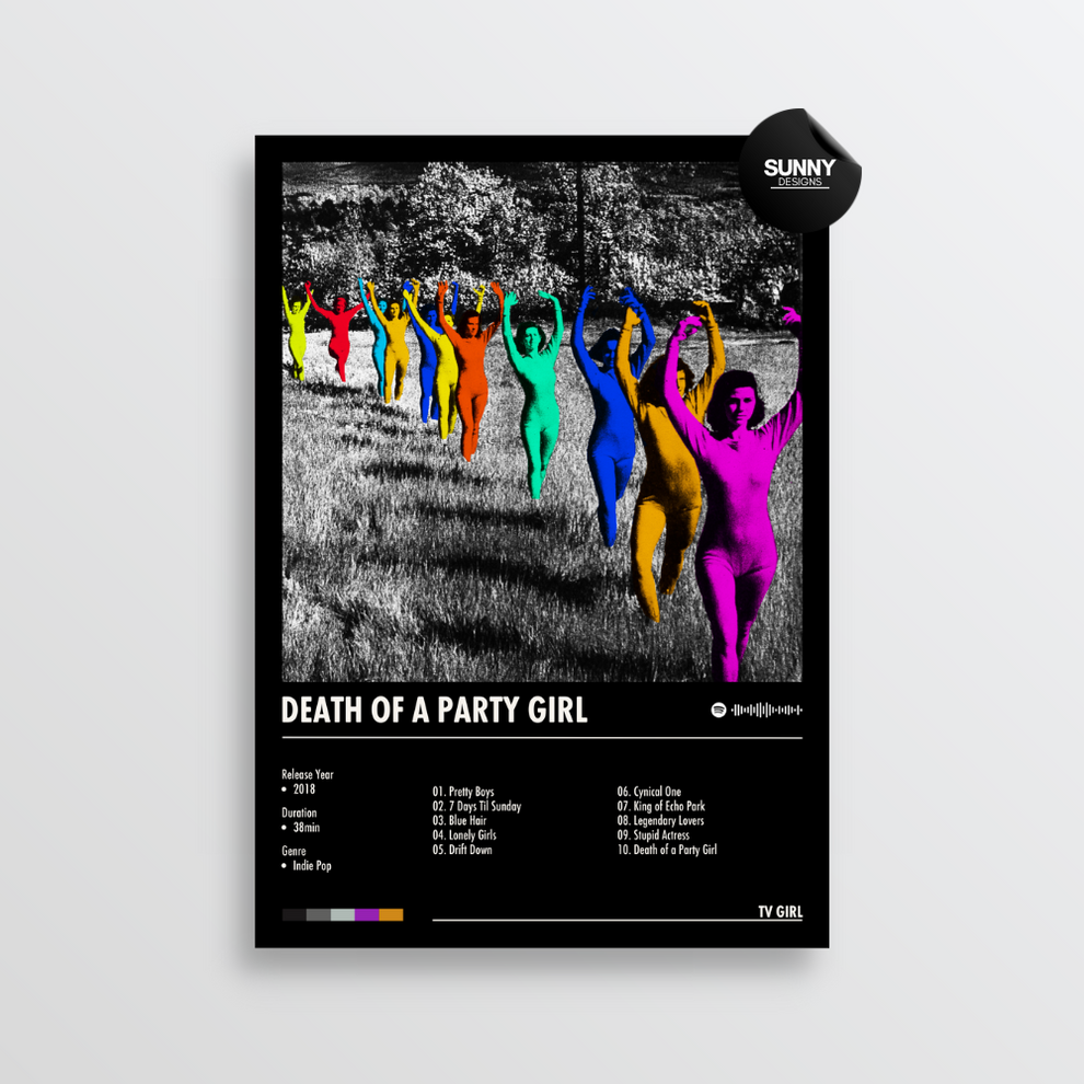 TV Girl - Death of a Party Girl | Album Cover Poster – Sunny Designs ...