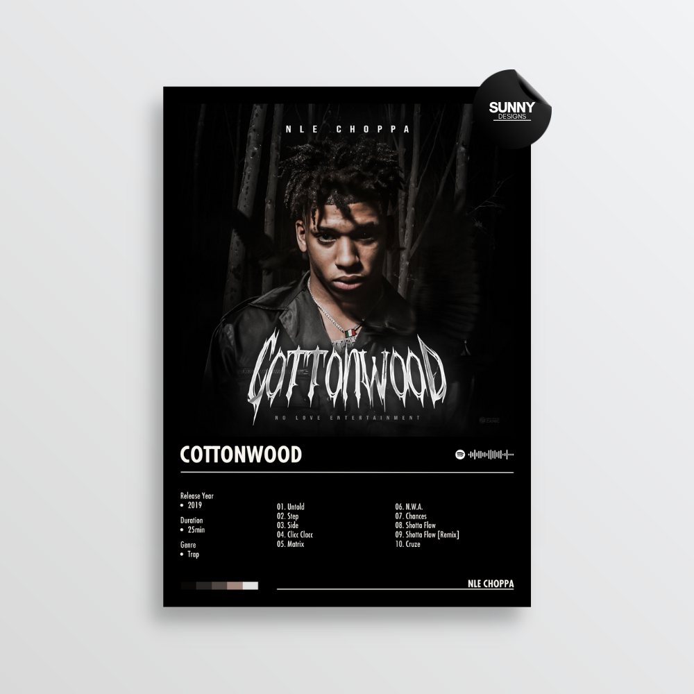 NLE Choppa - Cottonwood | Album Cover Poster – Sunny Designs Posters