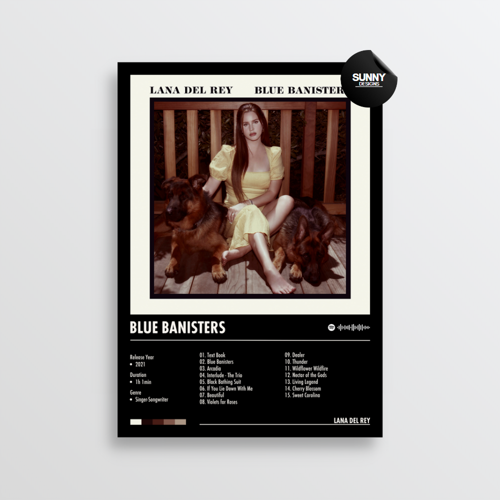 Lana del Rey - Blue Banisters | Album Cover Poster – Sunny Designs Posters