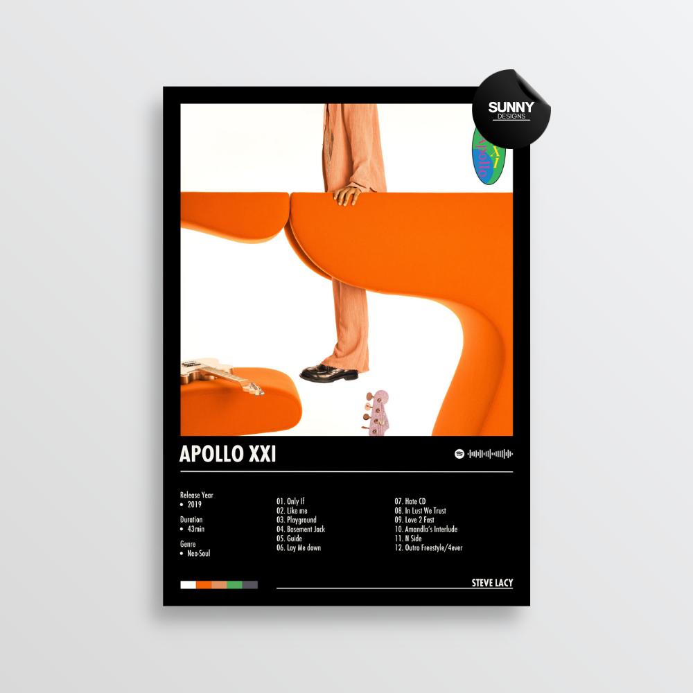 Steve Lacy - Apollo XXI | Album Cover Poster – Sunny Designs Posters