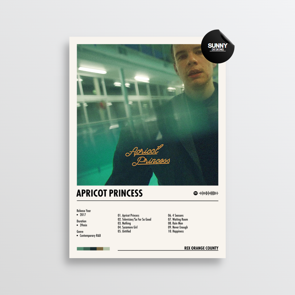 Rex Orange County - Apricot Princess | Album Cover Poster – Sunny ...