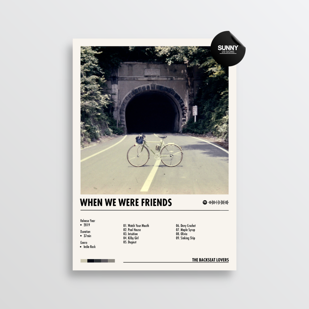 The Backseat Lovers - When We Were Friends | Album Cover Poster – Sunny ...