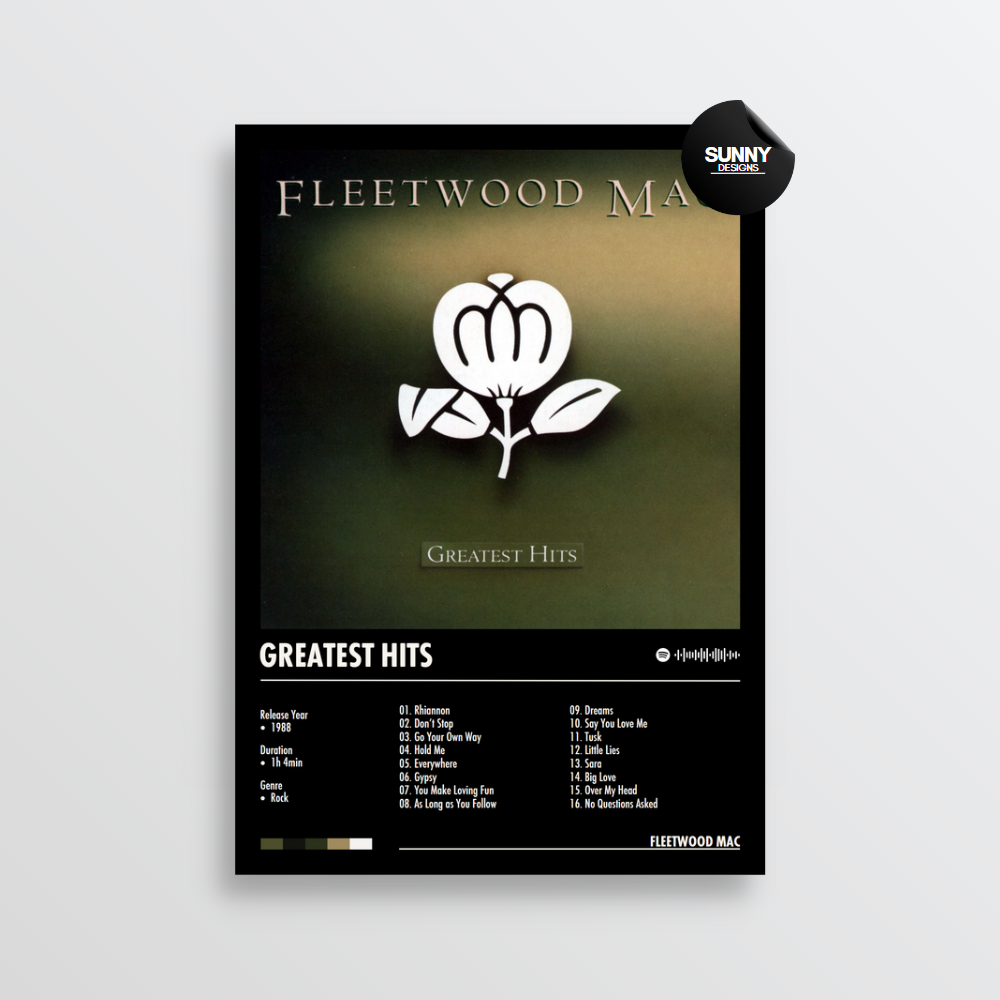 Fleetwood Mac - Greatest Hits | Album Cover Poster – Sunny Designs Posters
