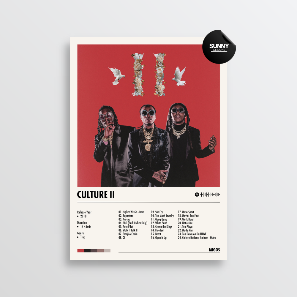 Migos - Culture II | Album Cover Poster – Sunny Designs Posters