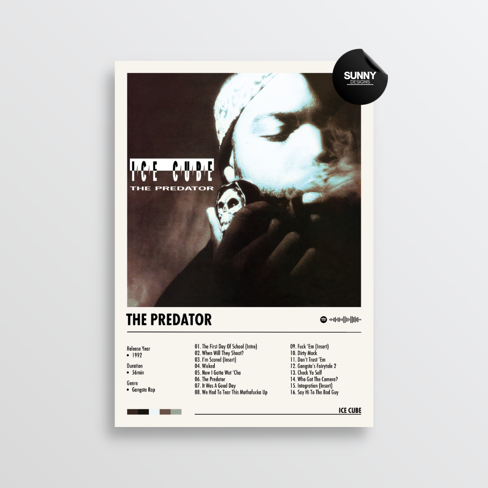 Ice Cube - The Predator | Album Cover Poster – Sunny Designs Posters