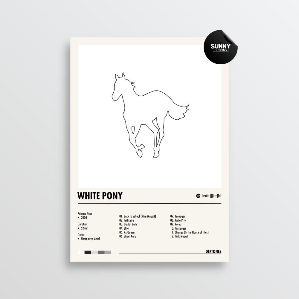 Deftones - White Pony | Album Cover Poster – Sunny Designs Posters