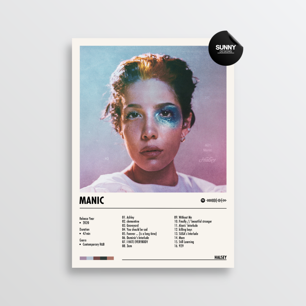 Halsey - Manic | Album Cover Poster – Sunny Designs Posters