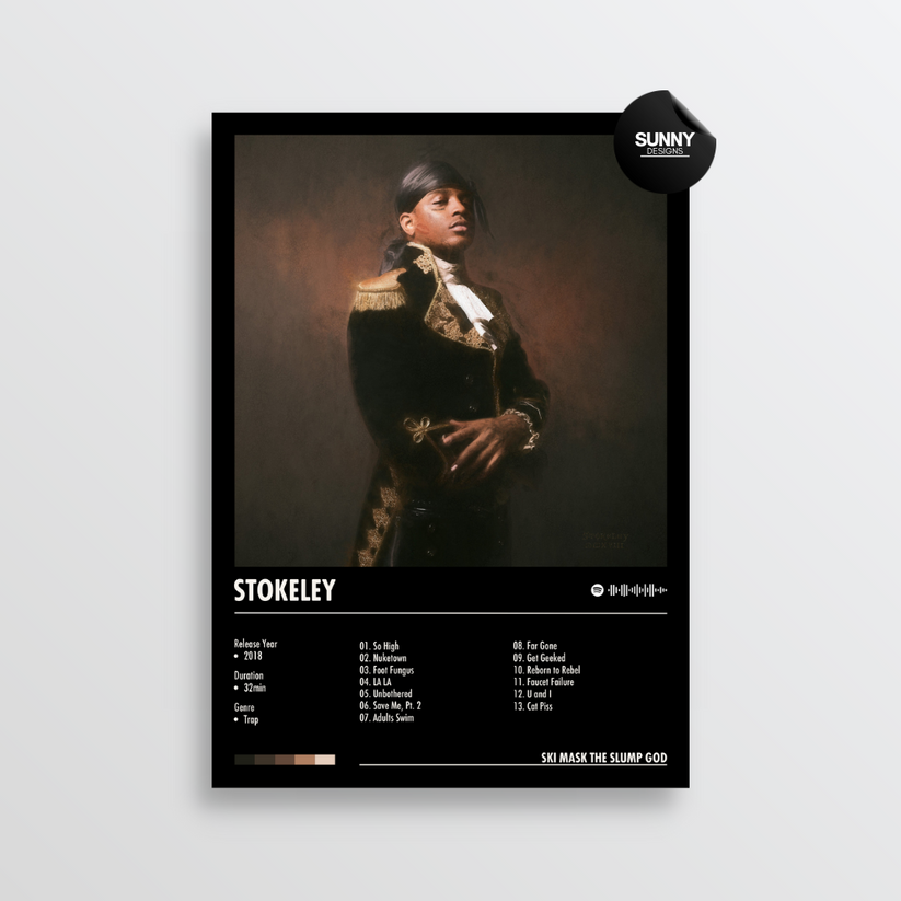 Ski Mask the Slump God - STOKELEY | Album Cover Poster – Sunny Designs ...