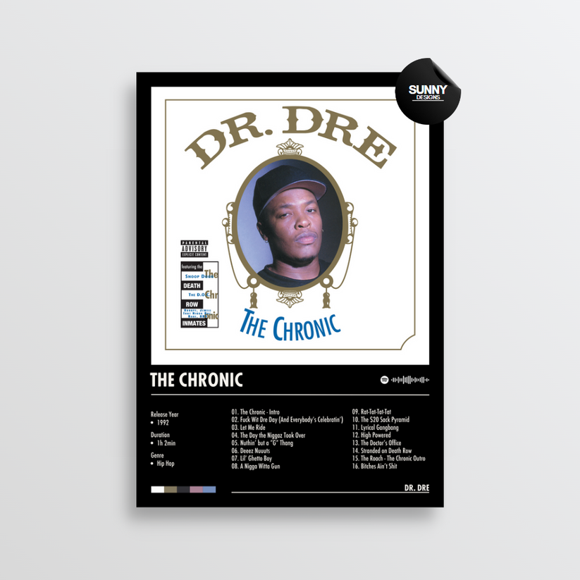 Dr. Dre - The Chronic | Album Cover Poster – Sunny Designs Posters
