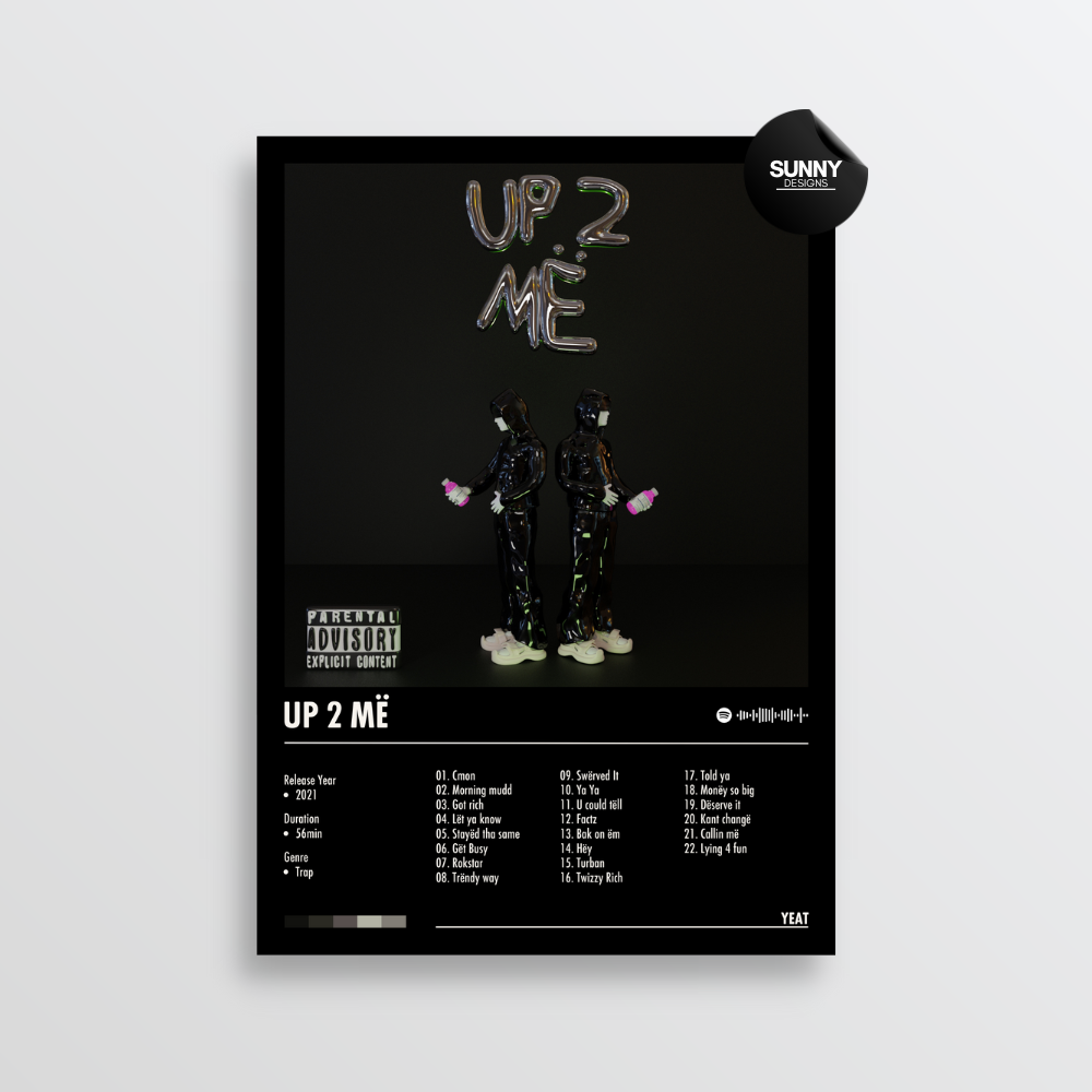 Yeat - Up 2 Më | Album Cover Poster – Sunny Designs Posters