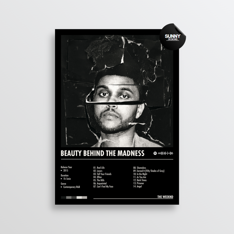 The Weeknd - Beauty Behind the Madness | Album Cover Poster – Sunny ...