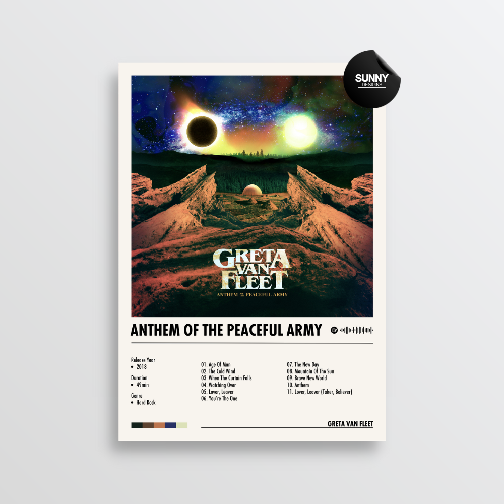 Greta van Fleet - Anthem of the Peaceful Army | Album Cover Poster ...