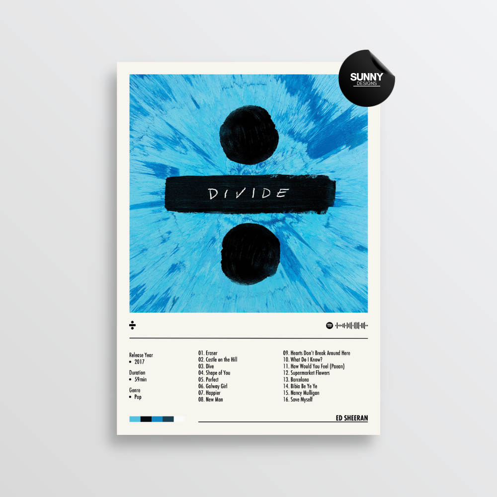 Ed Sheeran - ÷ | Album Cover Poster – Sunny Designs Posters