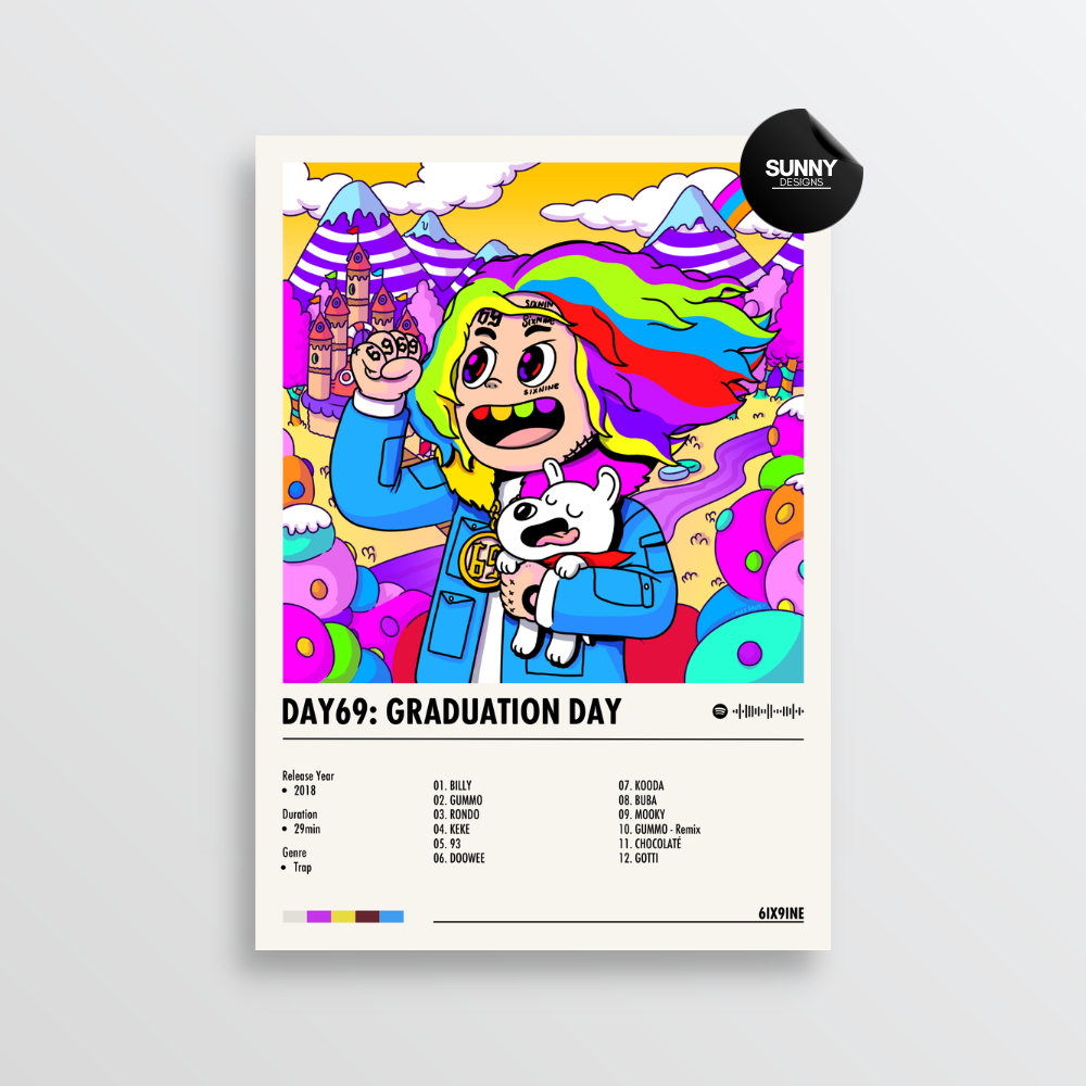 6IX9ine - Day69: Graduation Day | Album Cover Poster – Sunny Designs ...
