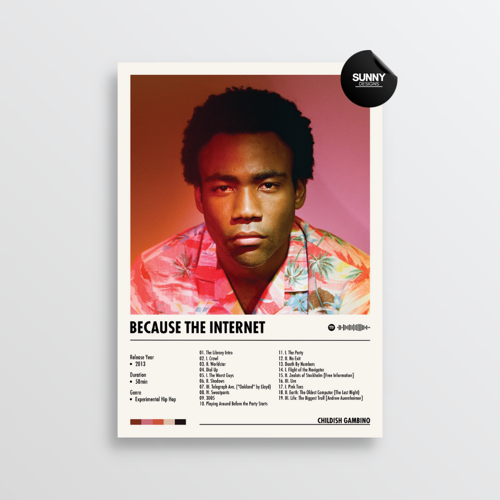 Childish Gambino - Because the Internet | Album Cover Poster – Sunny ...