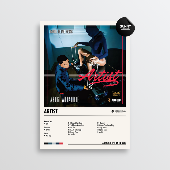 A Boogie Wit da Hoodie - Artist | Album Cover Poster – Sunny Designs ...