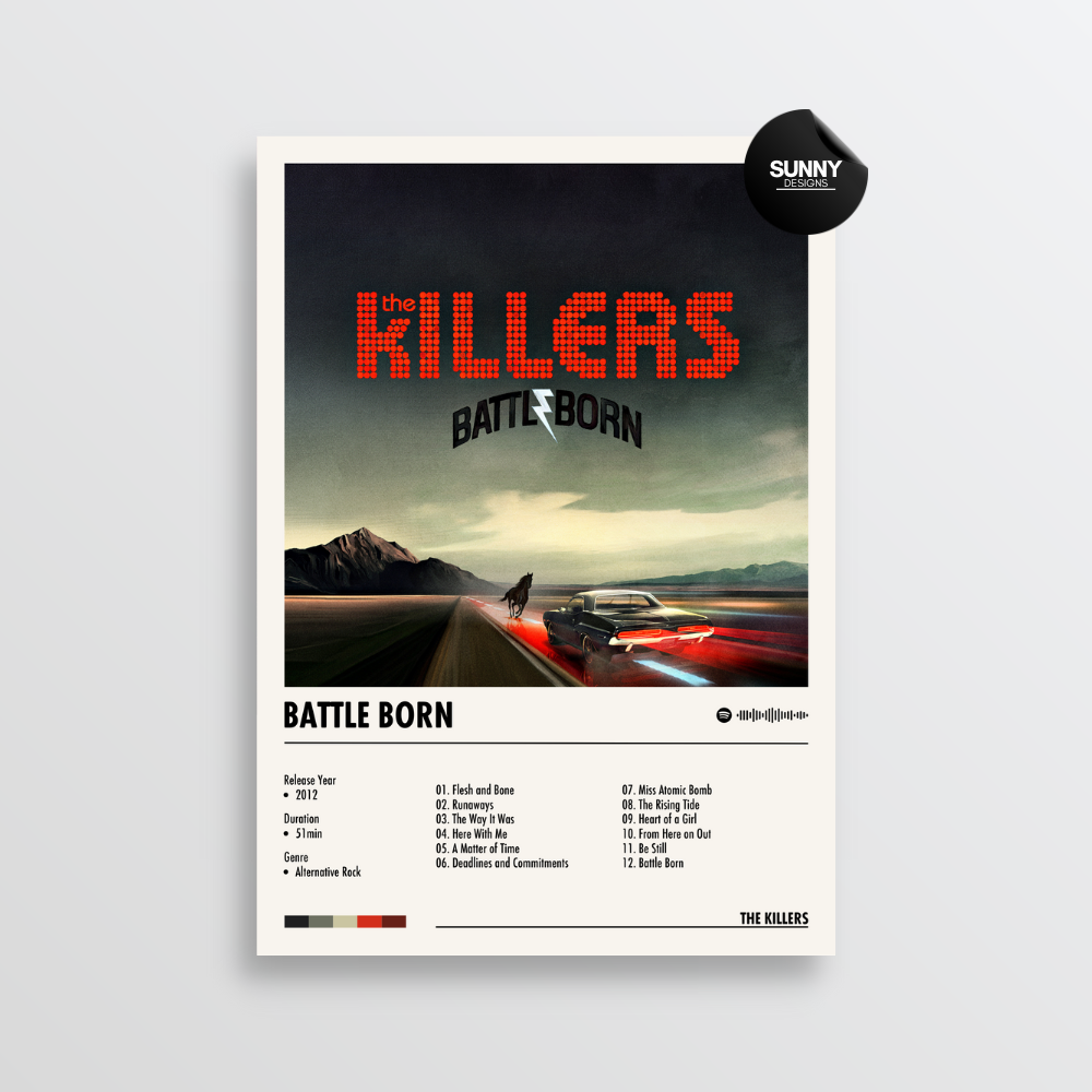 The Killers - Battle Born | Album Cover Poster – Sunny Designs Posters