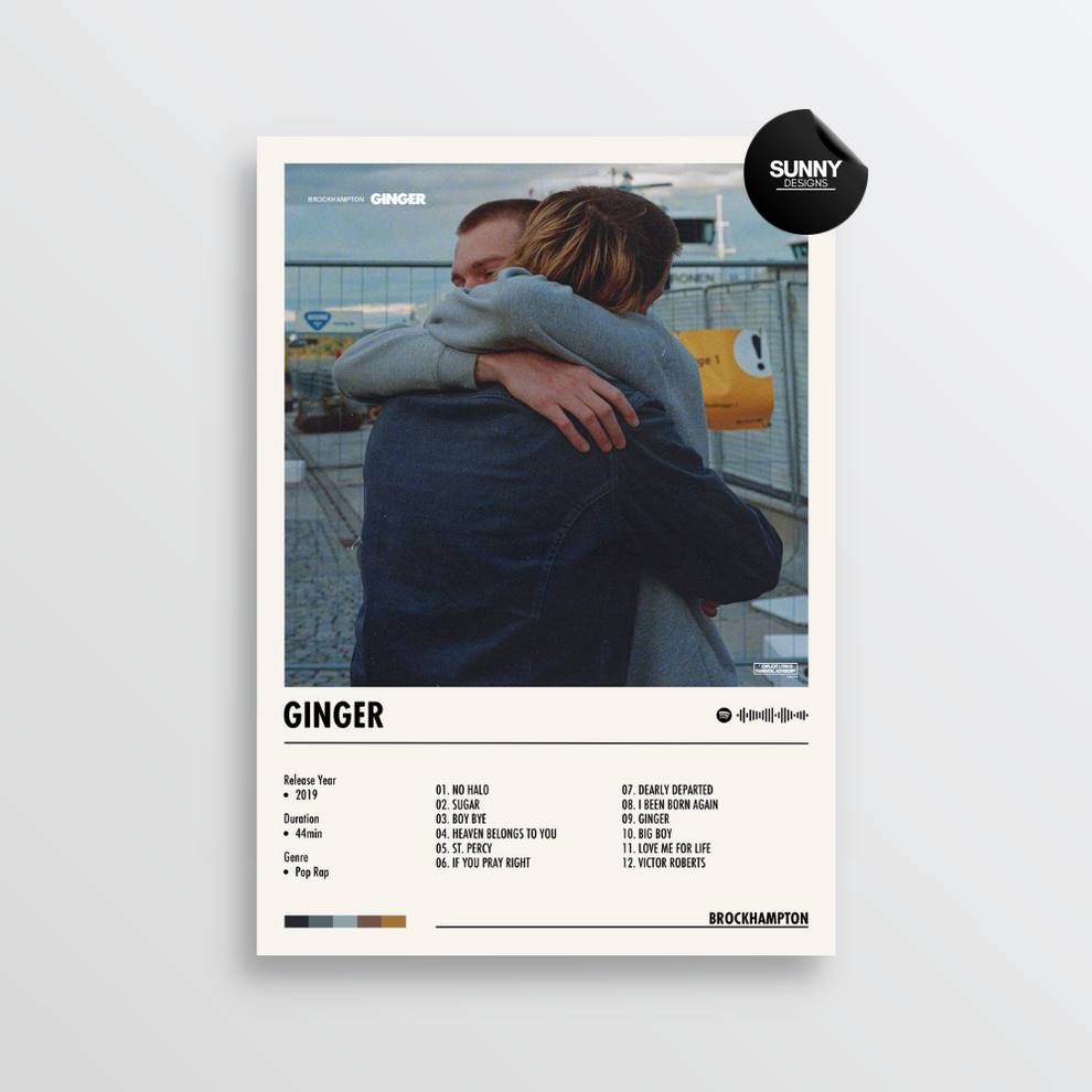 BROCKHAMPTON - GINGER | Album Cover Poster – Sunny Designs Posters