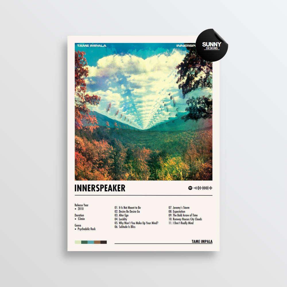 Tame Impala - Innerspeaker | Album Cover Poster – Sunny Designs Posters