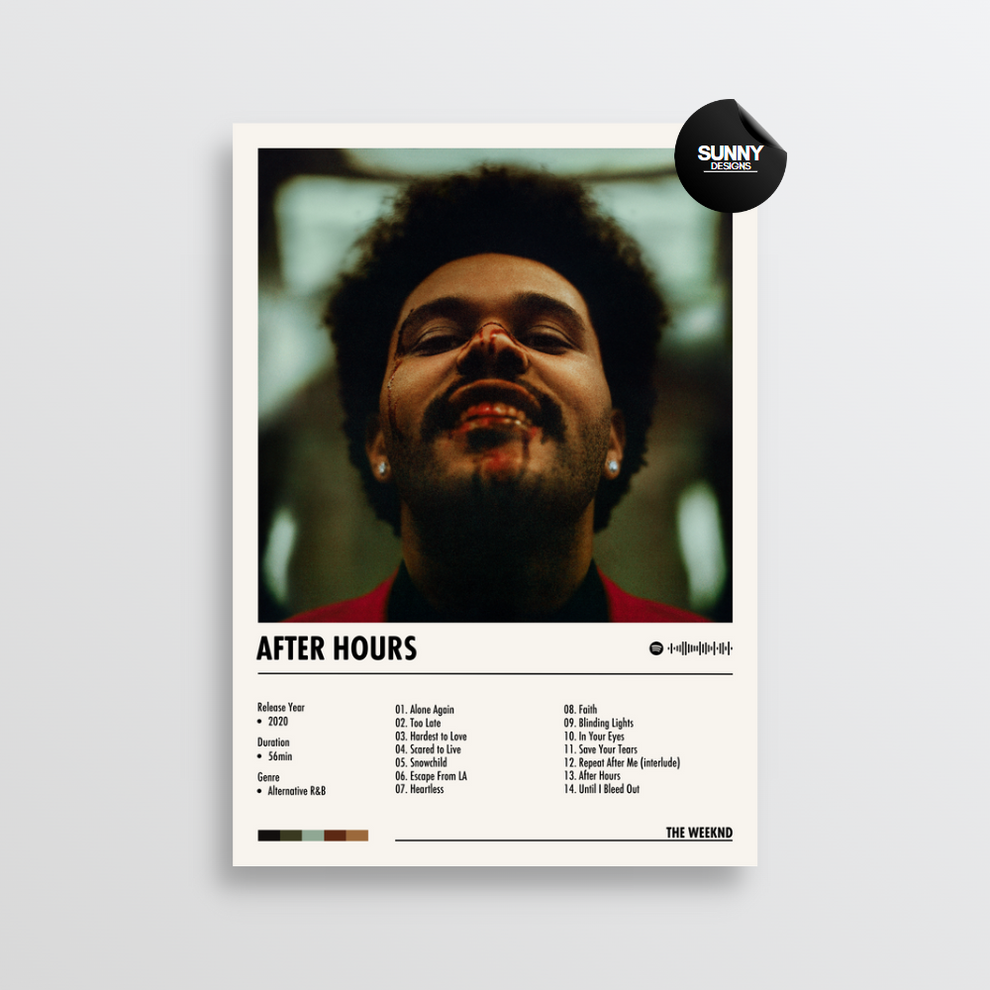 The Weeknd - After Hours | Album Cover Poster – Sunny Designs Posters