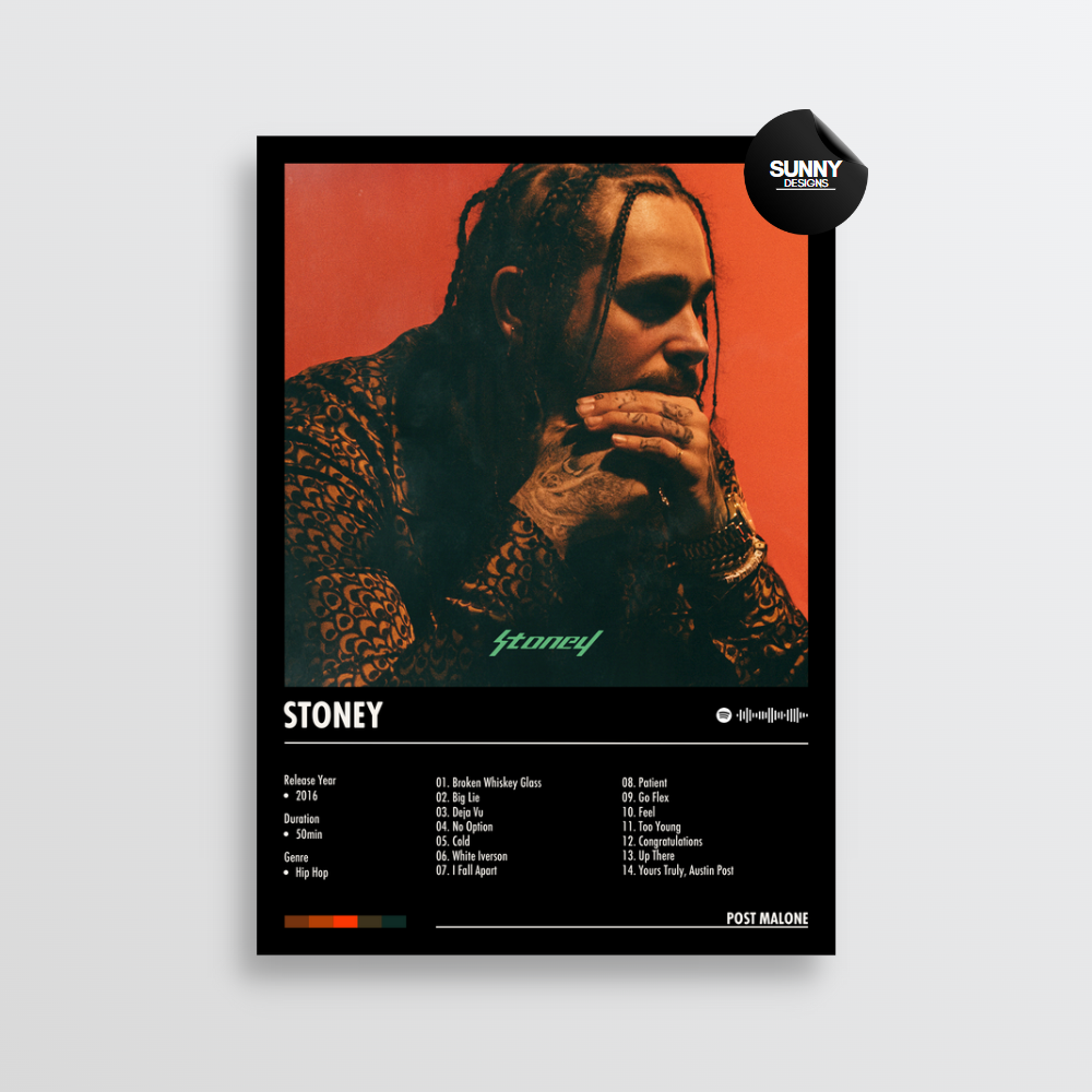 Post Malone - Stoney | Album Cover Poster – Sunny Designs Posters