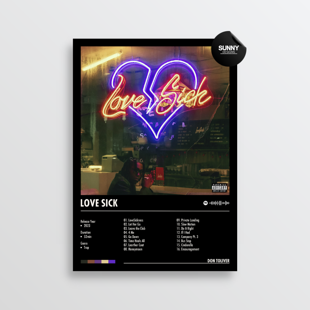 Don Toliver - Love Sick | Album Cover Poster – Sunny Designs Posters