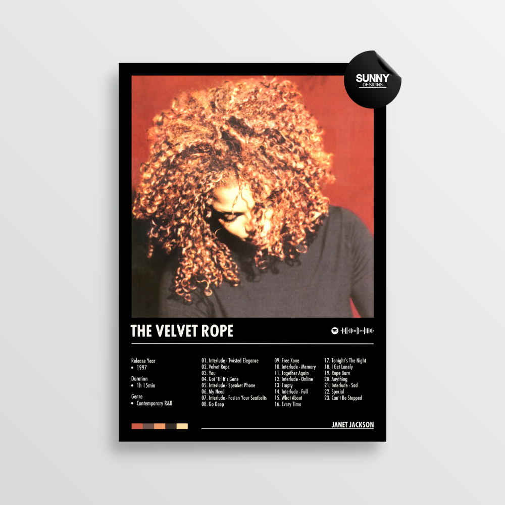Janet Jackson - The Velvet Rope | Album Cover Poster – Sunny Designs ...