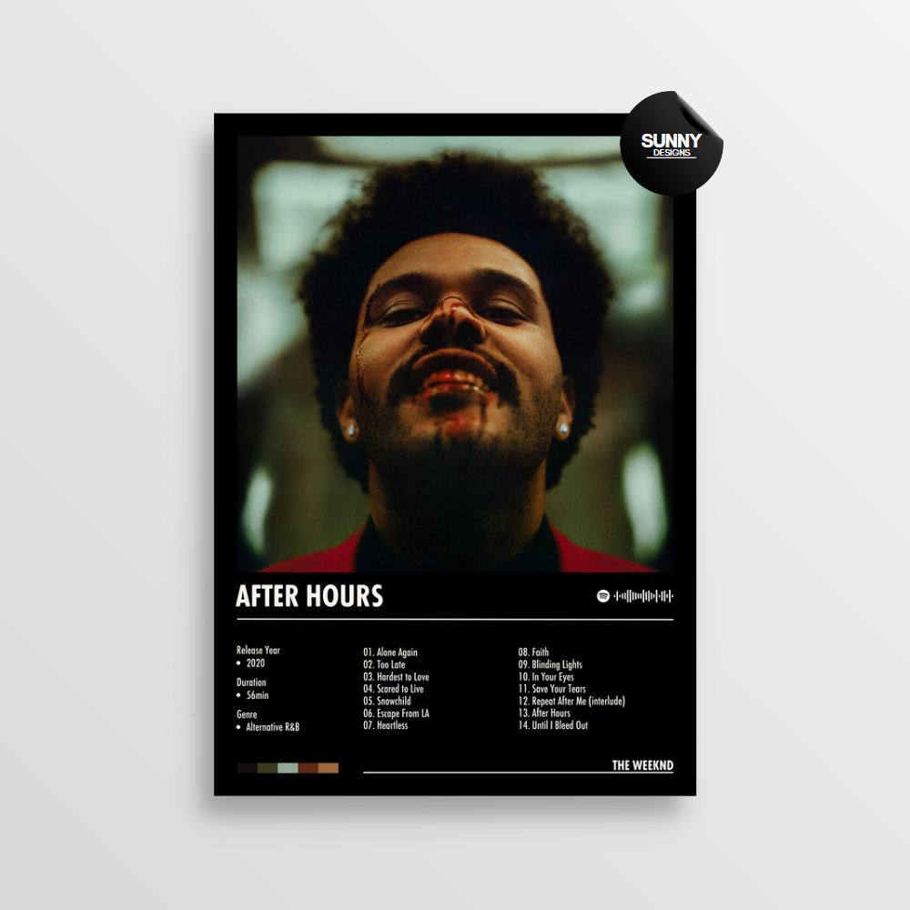 The Weeknd - After Hours | Album Cover Poster – Sunny Designs Posters