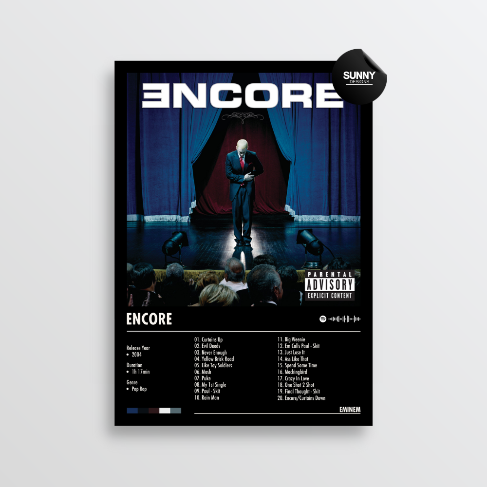 Eminem - Encore (Deluxe) | Album Cover Poster – Sunny Designs Posters
